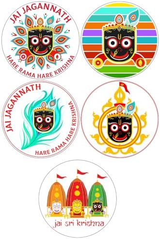 Jai Jagannath Ji Self Adhesive PVC Hindu Waterproof Stickers for Pooja ...