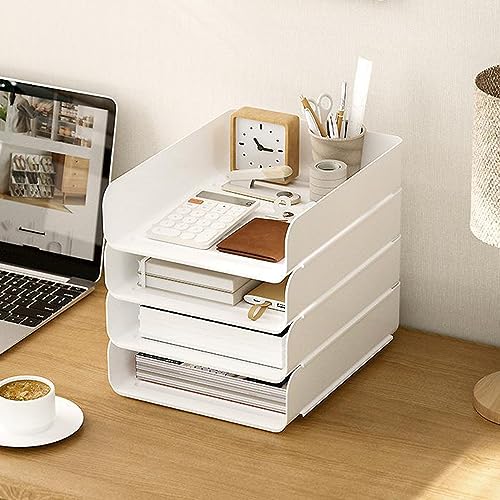 Snapklik.com : Wemfg File Organizer, Clear Stackable Desk Organizers ...