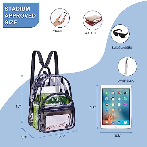 Snapklik.com : Clear Mini Backpack, Clear Bag Stadium Approved 12x12x6 ...
