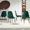 Amazon.com - NORDICANA Velvet Dining Chairs Kitchen Plain Color Chair ...