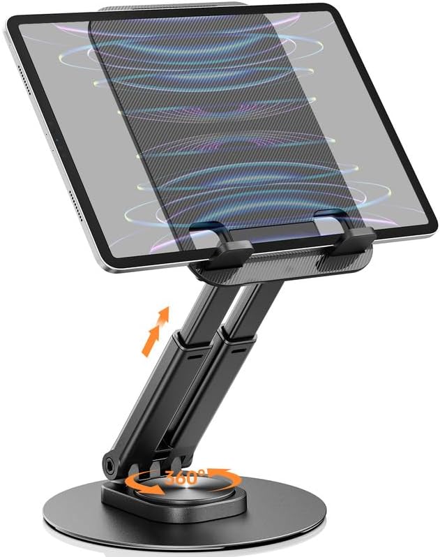 Rotating & Portable Tablet Stand - Klearlook Adjustable Height/Angle ...