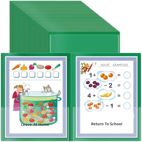 Amazon.com : 36 Pcs Parent Teacher Communication Folder with Clear ...
