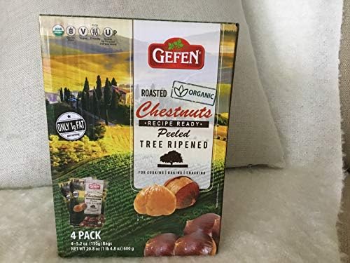 Amazon.com : Roasted Organic Chestnuts (4 Pack -5.2 oz. Bags) 20.8 oz ...