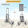 Amazon.com : Neorexon Beach Cart for Sand, w/10 inch TPU Ballon Tires ...