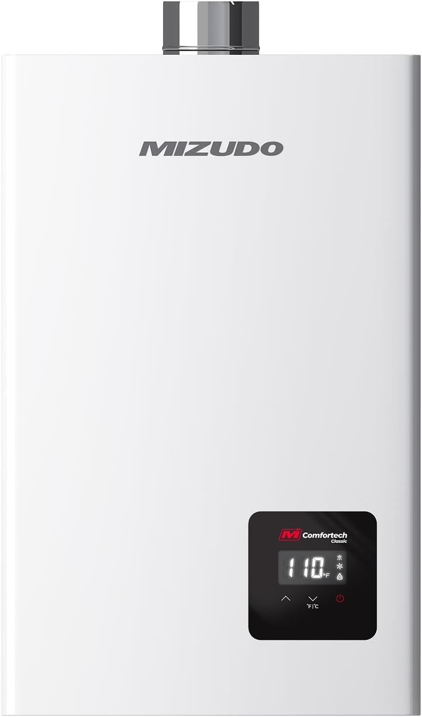 Propane Gas Tankless Water Heater, MIZUDO Up to 4.3 GPM, 100,000 BTU ...
