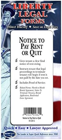 Amazon.com : Notice to Pay Rent Form or Quit Rent Form - USA - Do-it ...
