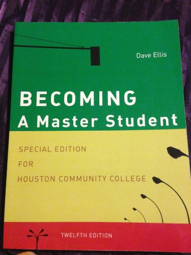 Becoming A Master Student Special Edition for Houston Community College ...
