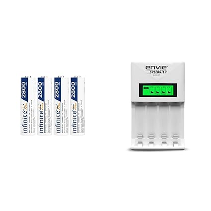 Envie Infinite Plus AA High Capacity (2800mAh) Ni-MH Rechargeable Ready ...