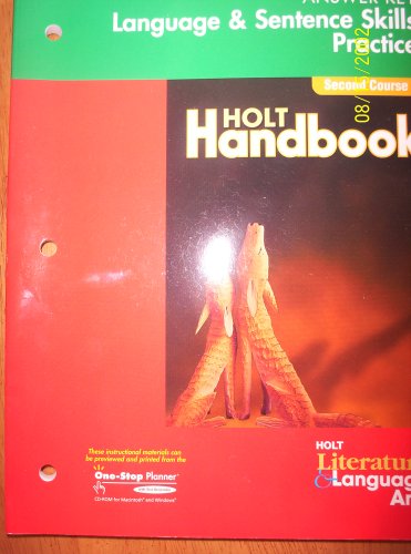 Holt Literature & Language Arts Handbook Answer Key Language & Sentence ...