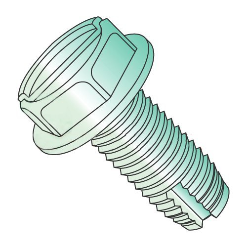 8-32 x 3/8" Type 1 Thread Cutting Screws/Slotted/Hex Washer Head/Steel ...