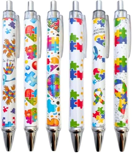 Amazon.com : 6PC Autism Pens Mental Awareness Pen Pencil Bulk Month ...
