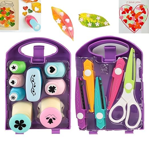 Amazon.com : Creative Kids DIY Puncher Craft Set, Craft Scissors and ...