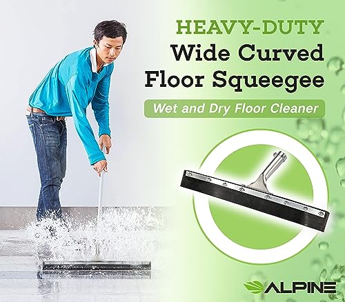 Snapklik.com : Alpine Industries Industrial-Duty Curved Floor Squeegee