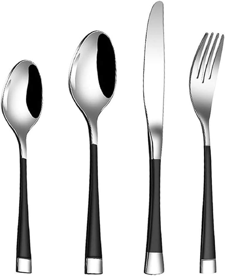 Amazon.com | Tunkeny 24 Piece Modern Silverware Set for 6, 18/10 ...