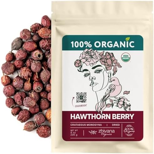 Amazon.com : Zhivana Organics Organic Hawthorn Berry (8oz.) - Hawthorne ...