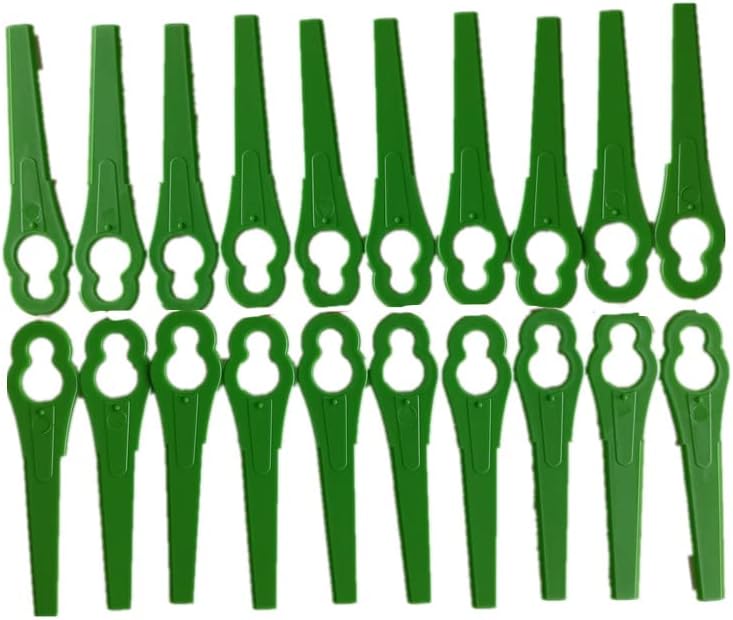 NITAIUN 120 Pcs Plastic Grass Trimmer Blades Green 83 mm Lawn Mower ...