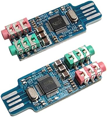 Amazon.com: Acxico 2 Pcs CM108 USB Drive Free USB Sound Card Laptop ...