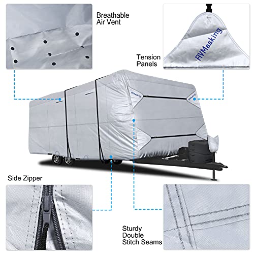 RVMasking 2022 New Rip-Stop RV Cover Windproof Travel Trailer Cover ...