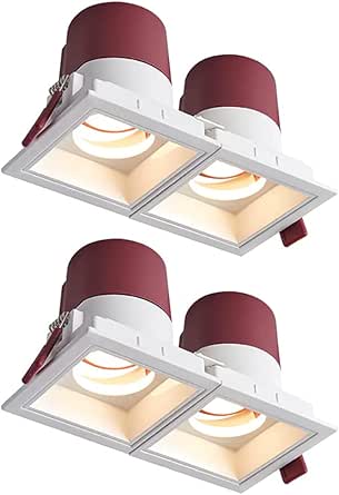Amazon.com: TCHAU Rectangle 2 Heads Adjustable Retrofit Downlight ...