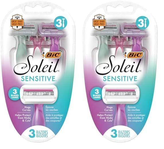 Amazon.com: BIC Soleil Sensitive Women's Disposable Razor, Triple Blade ...