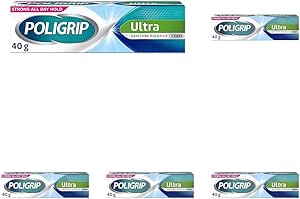 Poligrip Denture Adhesive Cream, False Teeth and Partials Fixative ...