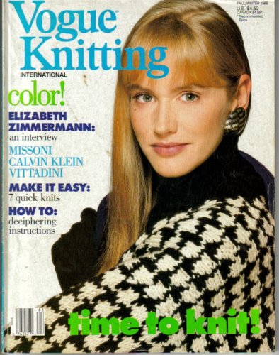Vogue Knitting International - Fall/Winter 1988 (Time To Knit - Color ...