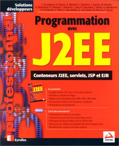 Programmation Avec J2ee. Conteneurs J2ee, Servlets, Jsp Et Ejb : Collectif: Amazon.com.be: Livres