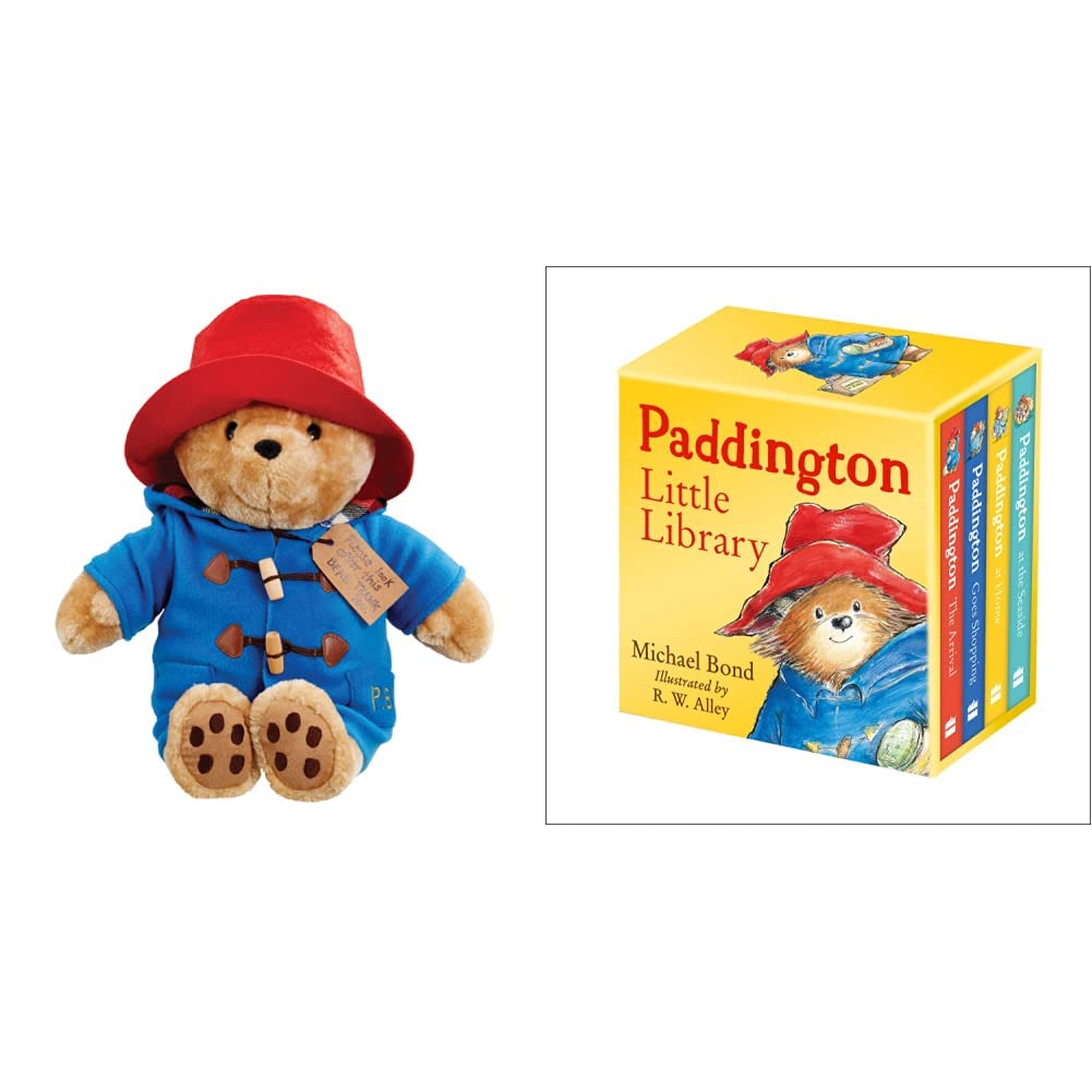 Paddington Classic Cuddly Plush 30cm & Paddington Little Library ...
