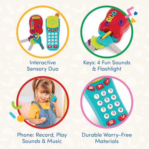 Snapklik.com : Sensory Toys Pretend Phone & Keychain Toddler Light-Up ...