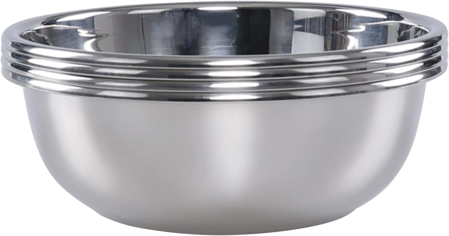 Amazon.com: Minekkyes 4-Pack Stainless Steel Mixing Bowls, Metal ...