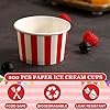 Amazon.com: 200 Pcs Paper Ice Cream Cups 5.5 Ounce Red White Striped ...