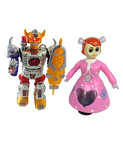Buy Combo of Musical Robot & Princess Doll Online at Low Prices in ...