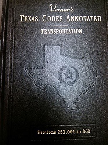 Vernon's Texas Codes Annotated: Transportation : No Author Given ...