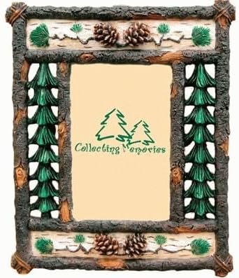 Amazon.com - Rustic Branch with Pine Trees & Pine Cones Photo Frame ...