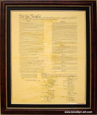 Amazon.com: brooklyn-art.com The United States Constitution Replica ...