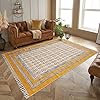 Amazon.com: Outdoor Rug 5x7 Washable Kilim Rug Thick 0.19" Floral ...