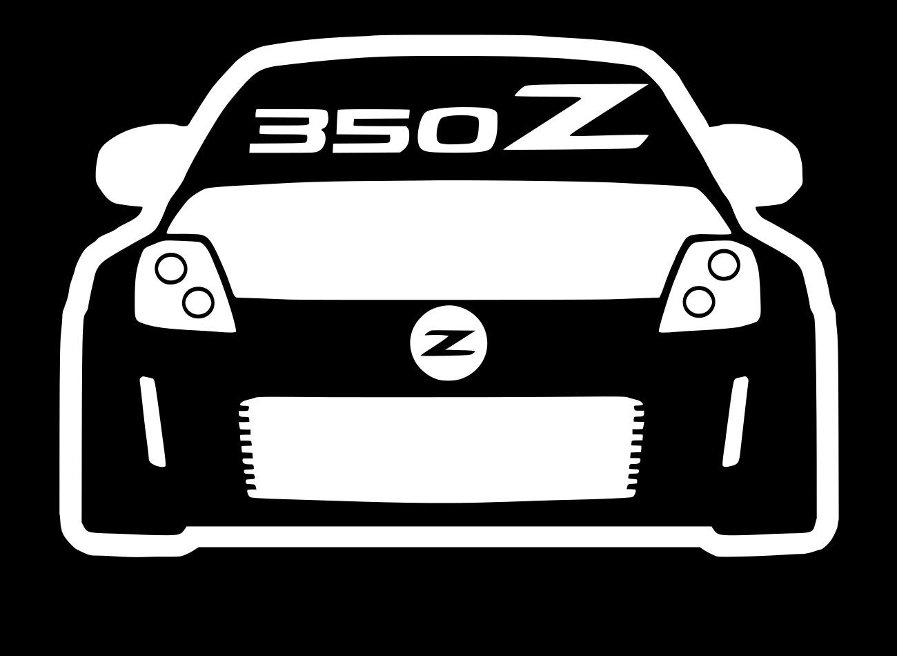 Amazon.com - 350Z Front Silhouette Decal Vinyl Sticker Graphics|UR ...