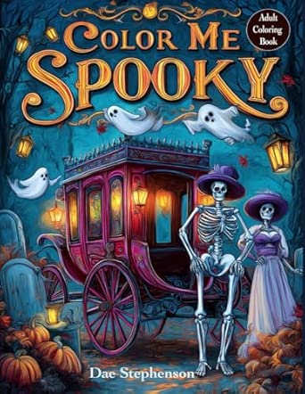 Amazon.com: Color Me Spooky: Halloween Adult Coloring Book with Ghosts ...