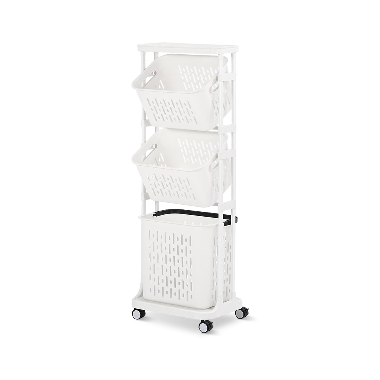 Rolling Laundry Hamper Laundry Basket, Household Storage Basket 2
