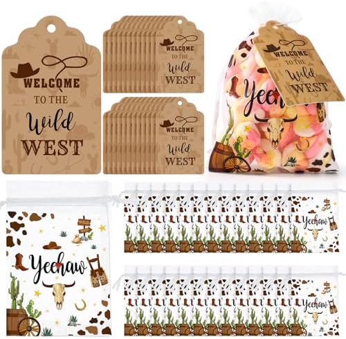 Amazon.com: Blulu 50 Sets Western Party Decorations Western Gift Bags ...