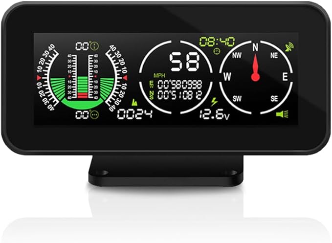 Amazon.com: Car Inclinometer for Off-Road Driving, GPS Speedometer MPH ...
