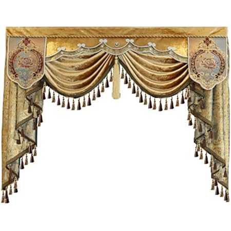 Amazon.com: Loom and Mill Jacquard Waterfall Valance for Living Room ...