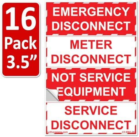 Amazon.com : Littversions 16 Pack 3.5"x 1.25" NEC Compliant Emergency ...