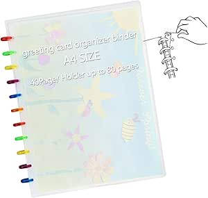 Amazon.com: NILSTOREY Album for Cards and Letters, Disc Ring Hole ...