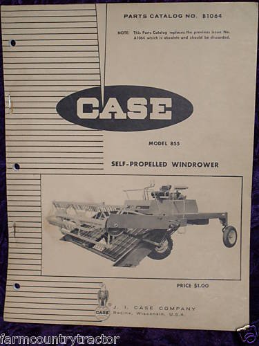 Case 855 Self Propelled Windrower OEM Parts Manual: Case 855: Amazon ...
