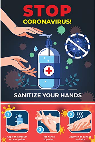 Covid 19 Sticker Poster- Sanitize Your Hands Poster-Posters for ...