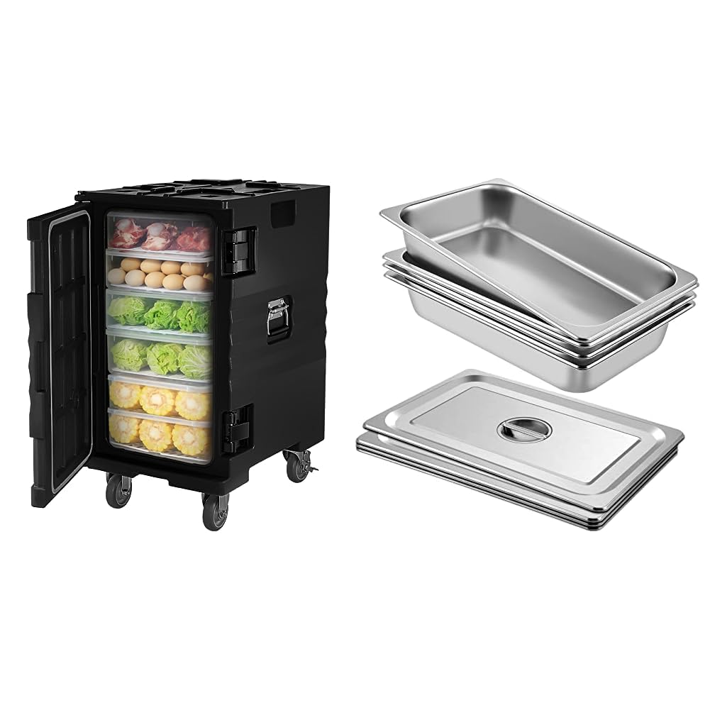 Amazon.com: VEVOR Insulated Food Pan Carrier, 109 Qt Hot Box, Black ...