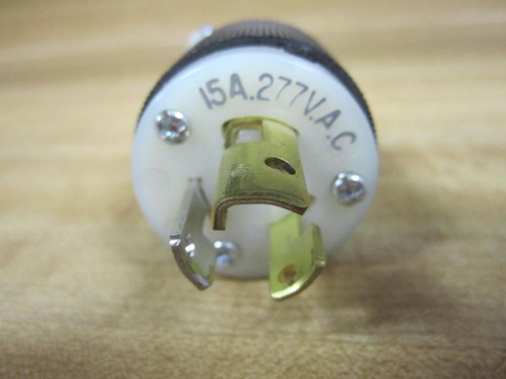 KELLEMS HBL4770C NEMA L7-15P, 277VAC, 3-WIRE GROUNDING, 2-POLE, BLACK ...