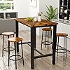Amazon.com - AWQM Dining Table Set for 4 Bar Table with Stools ...
