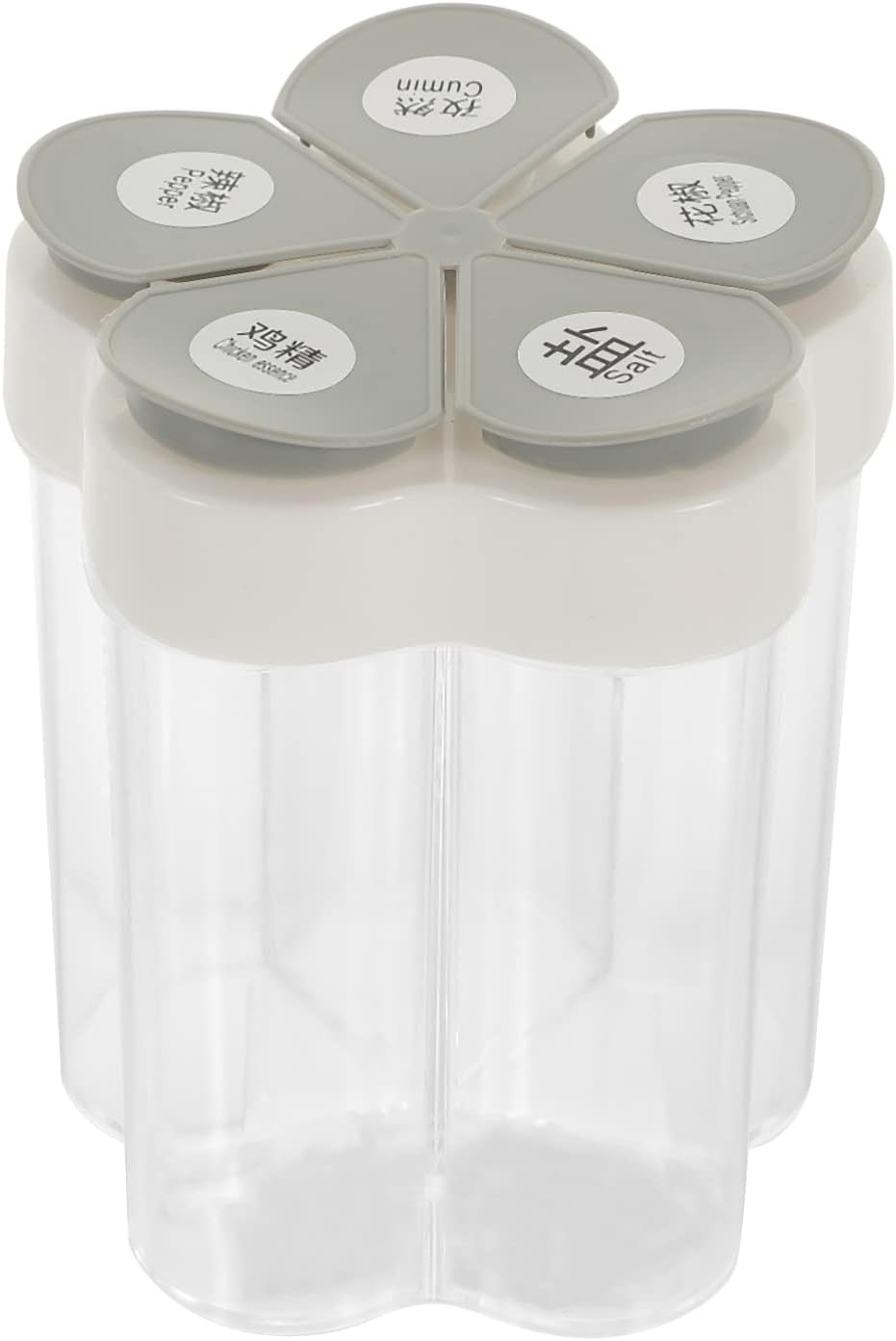 Amazon.com: Salt and Pepper Shaker 5 In 1 Spices Containers Kitchen ...